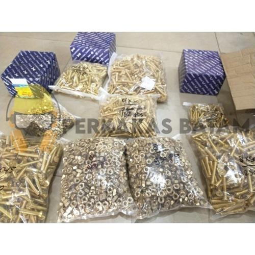 Jual baut JF m12 x 40 brass kuningan bolt nut flat head m 12x40 12 40mm ...