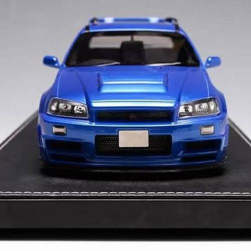 Jual 1/18 IVY MODEL NISSAN GTR R34 STAGEA BLUE DIECAST NOT AUTOART ...