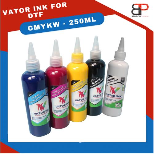 Jual TINTA DTF VATOR CMYKW - 250ML | TINTA SABLON DTF | PRINTER - Putih ...
