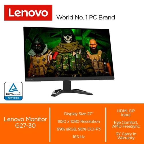 Jual Lenovo G27-30 Gaming LED Monitor 27" inch VA 1920x1080 FHD 165hz ...
