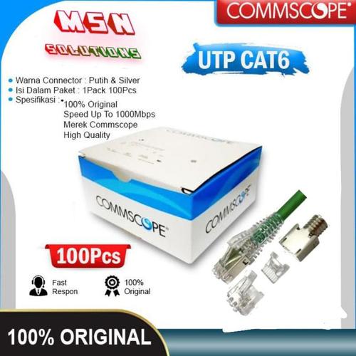 Jual Plugboot Connector Rj45 Cat 6 Amp Commscope Konektor Rj45 Cat6 ...