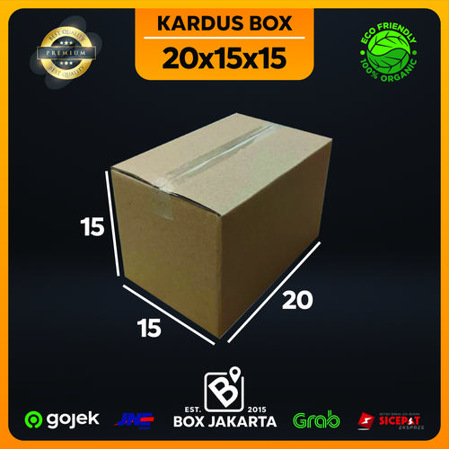 Jual KARDUS BOX uk 20x15x15 CM Kotak Packaging Corrugated SHEET POLOS ...