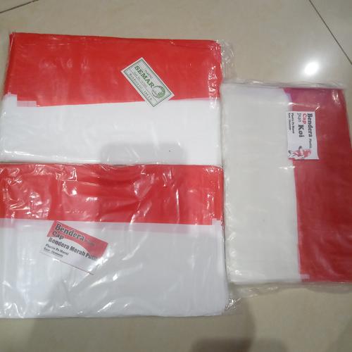 Jual Bendera Merah Putih plastik isi 100 lembar - benang nilon ...