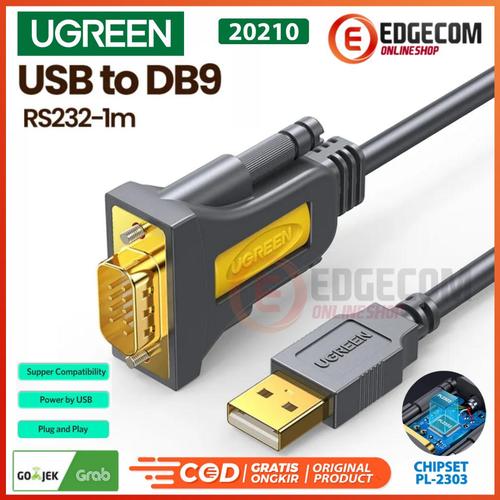 Jual Ugreen Kabel Usb To Serial Rs232 Db9 Male Original - 1 Meter ...