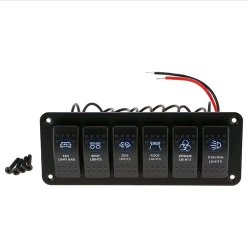 Jual Panel Saklar Switch 6 Switch Offroad Racing Custom LED Winch ...