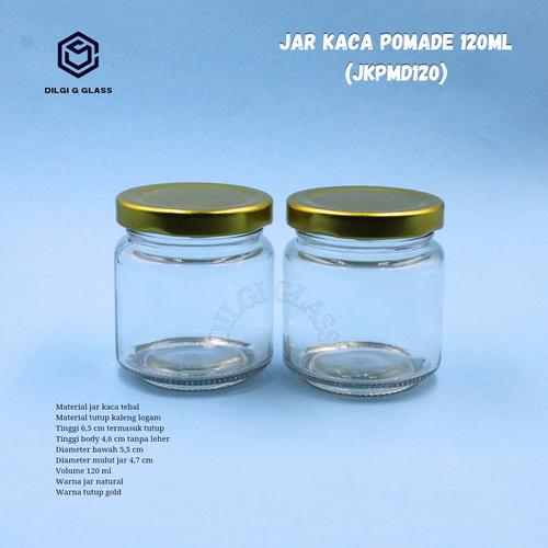 Jual JKPMD120 toples jar kaca bulat 120ml tutup kaleng/jar madu/selai ...
