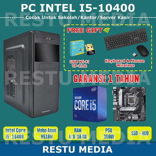 Jual PAKET CPU/KOMPUTER/PC RAKITAN INTEL CORE I5 10400 GEN 10 - RAM 4GB, HDD 1TB NO SSD - Kota ...