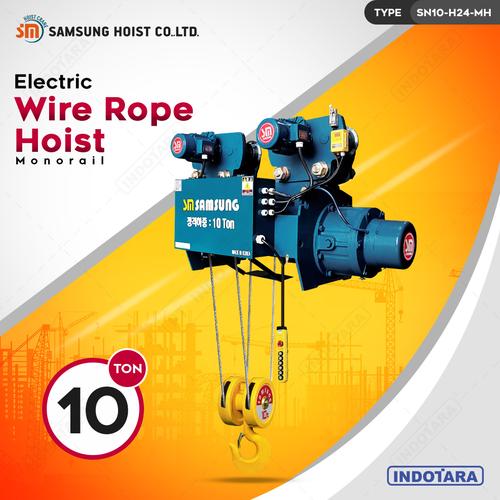 Promo Electric Wire Rope Hoist 10 Ton Samsung Hoist Type SN10-H24-MH ...