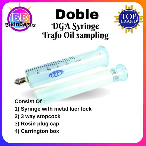 Jual Doble DGA Syringe Suntikan Kaca suntikan Trafo Oil Sampling 50 ml ...