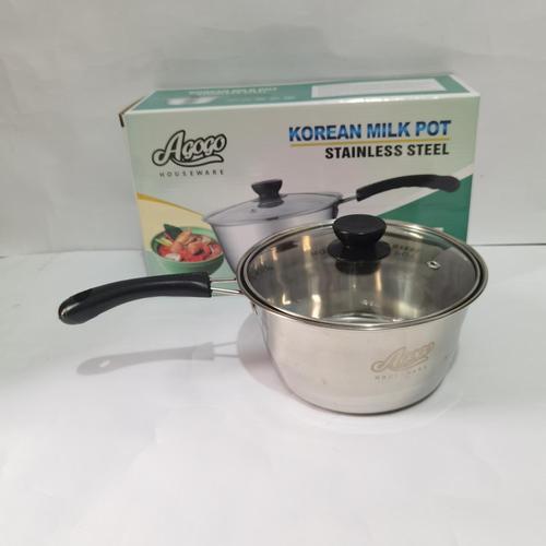 Jual panci susu stainless korean milk pot calypso tutup kaca 18cm ...