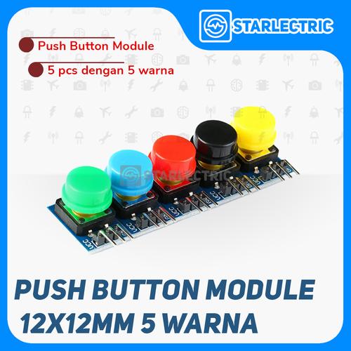 Jual Push Button Module Tactile Switch Modul With Cap 5 Warna 12mmx12mm ...