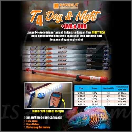 Jual Lampu Aquarium 3 Mode Kandila T4 Day and Night N20 N30 N40 N50 N60 - N20 20cm, Bubble ...