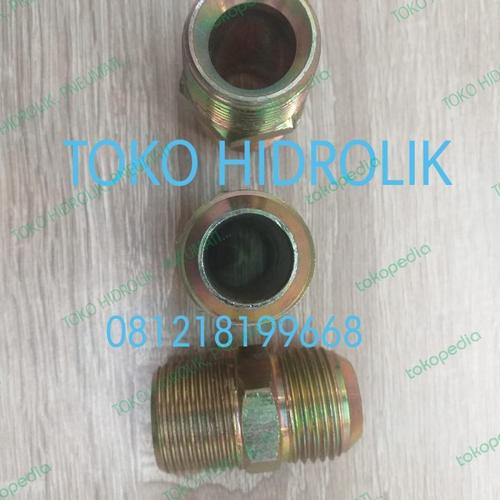 Jual DOBEL NEPEL HIDROLIK 1-1/2" NPT-JIC HYDRAULIC ADAPTER NEPPLE ...