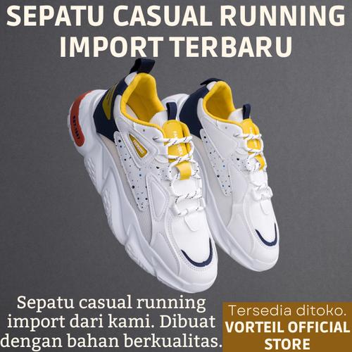 Jual Sepatu Sneakers Running Pria Gaya Casual Lari Olahraga Import ...