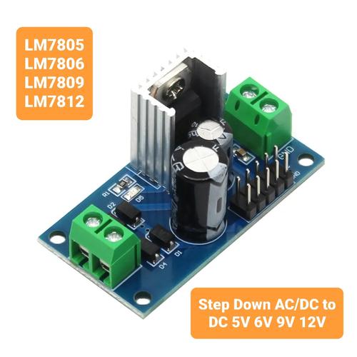 Jual Modul LM7812 LM7809 rangkaian Regulator AC DC 8-24V to DC 5V 6V 9V 12V - LM7812 - Kab ...