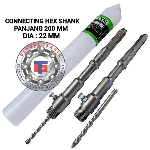 Jual RYU Connecting HEX Shank 200 MM/SAMBUNGAN HOLE SAW BETON HEXAGONAL ...