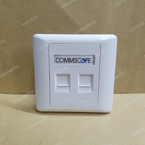 Jual faceplate systimax 2 hole lengkap modular jack telepon - Jakarta ...
