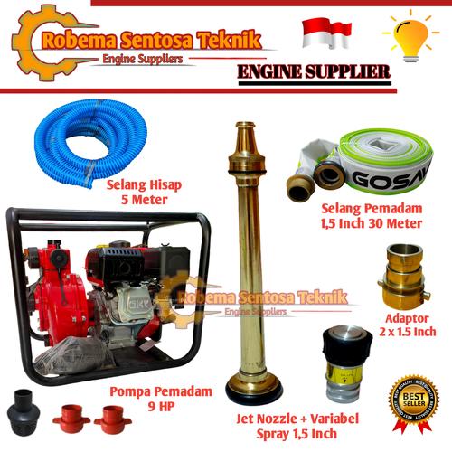 Jual Paket Jet Nozzle Sprayer Selang Pemadam Kebakaran 1,5 Inch Siap ...