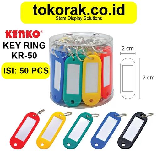 Jual KEY RING KENKO GANTUNGAN KUNCI LABEL NAMA KR 50 PCS NAME TAG KR50 ...
