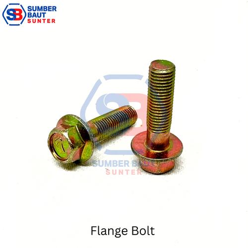 Jual M10x55 Baut Flange - P1.50 / Flange Bolt M 10 x 55 mm DRAT KASAR ...