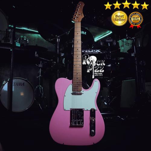 Jual SQOE SETL300 ROASTED MAPLE SERIES IN SHELL PINK , ELECTRIC GUITAR ...