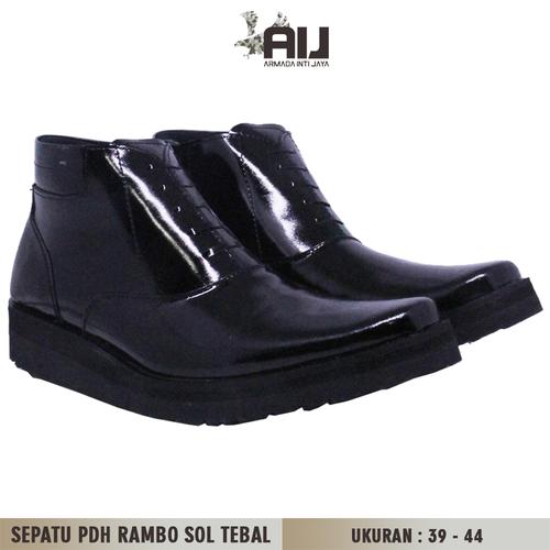Jual Sepatu PDH Rambo Sol Tebal | Sepatu PDH Pria Kilap - 40 - Jakarta ...