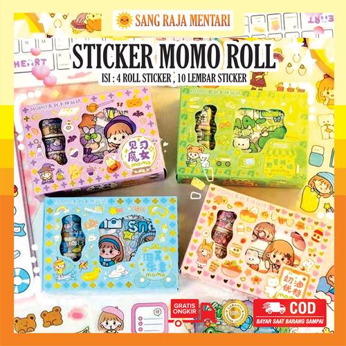 Jual Sticker Momo Roll Waterproof | Stiker Scrapbook Korea Dekorasi ...