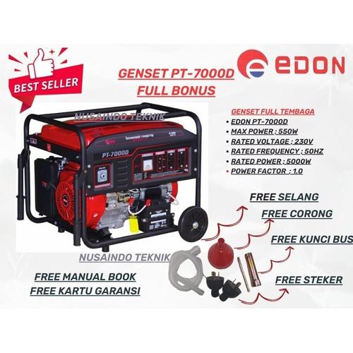 Jual GENSET 5500 WATT Genset gasoline Diesel 5500 watt EDON PT-7000D 4 ...
