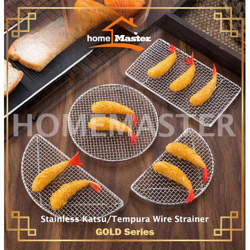 Jual Japanese Tempura/Katsu Serving Rack Half Moon Strainer Stainless ...