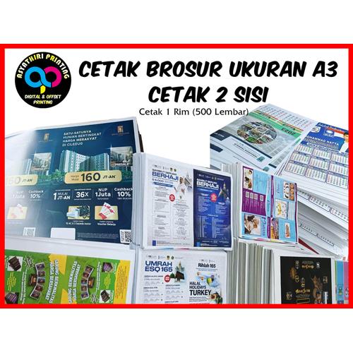 Jual Cetak Offset Brosur A3 Full Color 2 sisi 500 Lembar (1 Rim) - Art ...