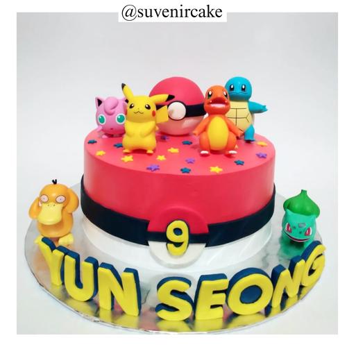 Jual cake ulang tahun pokemon/kue ulang tahun pokemon/pokemon cake ...