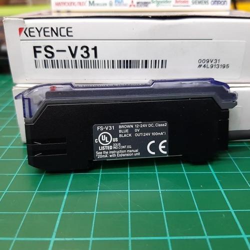 Jual Keyence Fs-V31 Fiber Amplifier Cable Type Main Unit Npn 12-24Vdc ...