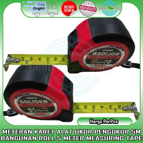 Jual Meteran Karet Soligen 5M Measuring Tape 5 Meter Pengukur Alat Ukur ...