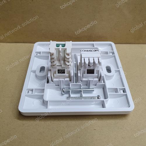 Jual faceplate data cat6 dan telepon rj11 systimax lengkap modular jack ...