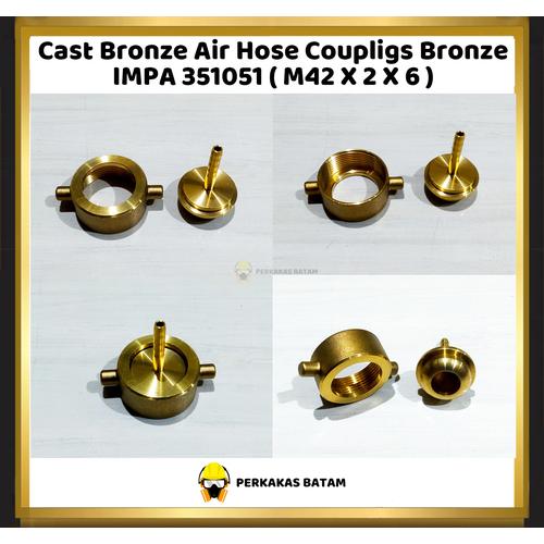Jual Cast Bronze Air Hose Coupler Hose End M42x2x6 IMPA 351051 M42 X 2 ...