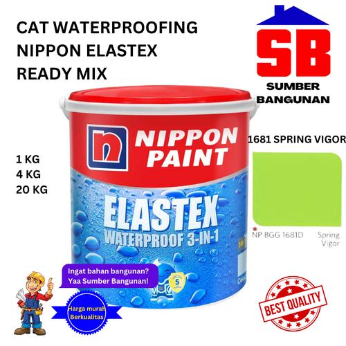 Jual CAT WATERPROOFING ELASTEX NIPPON PAINT SPRING VIGOR HIJAU 1KG 4KG ...