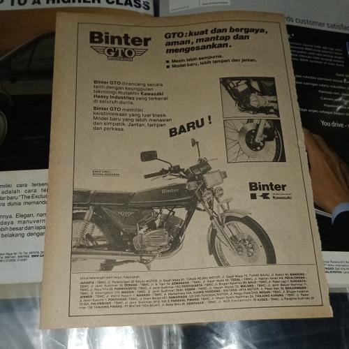 Jual Iklan Cetak Jadul Kawasaki Binter GTO luxurious sport - Kota ...