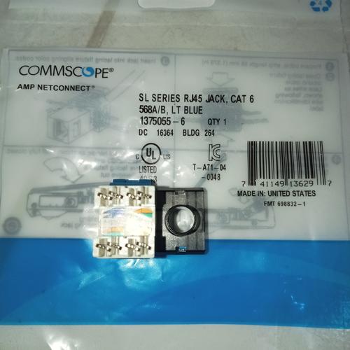Jual Modular AMP COMMSCOPE Cat6 Biru / Modul Jack AMP COMMSCOPE Cat6 ...
