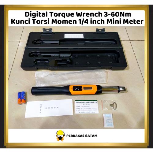 Jual Digital Torque Wrench 3-60Nm Kunci Torsi Momen 1/4 inch in Mini ...