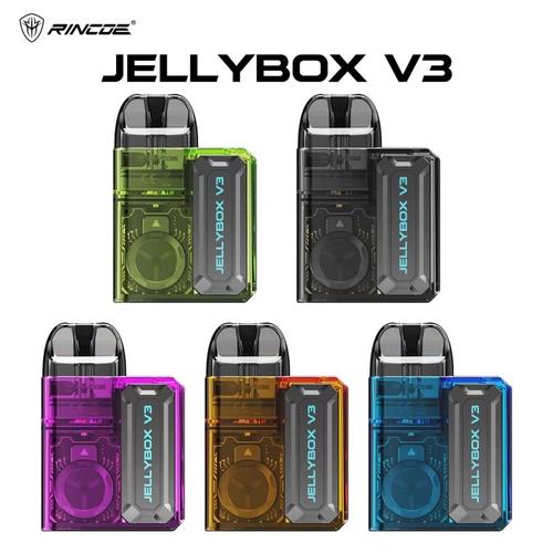 Jual Rincoe Jellybox Pod Mod v3 16 w 750MAh Pod kit Vape - BLACK CLEAR ...