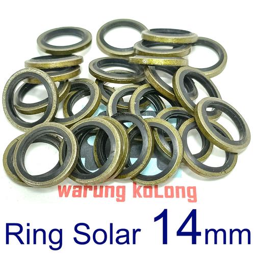 Jual Ring Solar 14mm seal karet washer gasket selang diesel hose baut ...