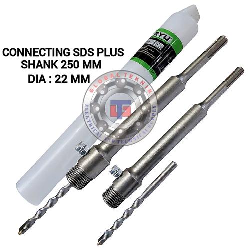 Jual RYU Connecting SDS PLUS Shank 250 MM/SAMBUNGAN HOLE SAW BETON SDS ...