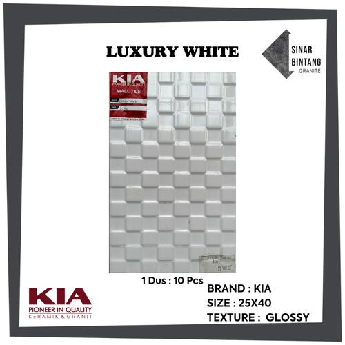 Jual Keramik Ruangan | Dinding | Tembok | Wall Tile 25x40 Luxury White ...