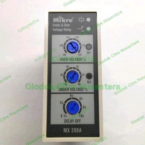 Jual Mikro MX200A Under and Over Voltage Monitoring Relay /Relay MX200A ...