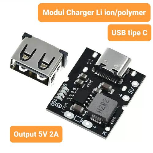 Jual Modul rangkaian charger cas baterai Li Ion polymer USB tipe C 5V ...