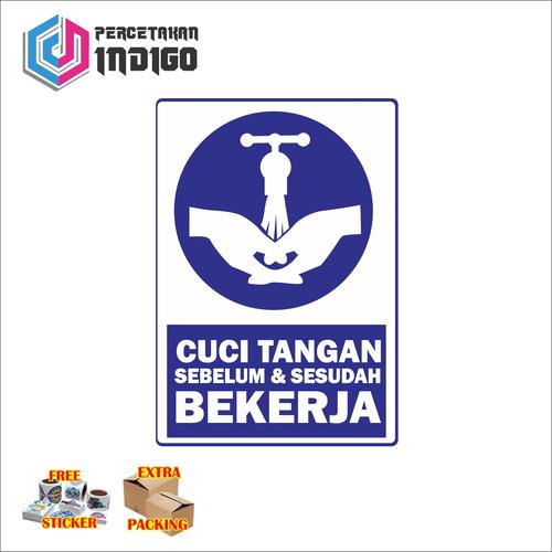 Jual plat alumunium rambu cuci tangan - 30x40 - Kab. Bekasi ...