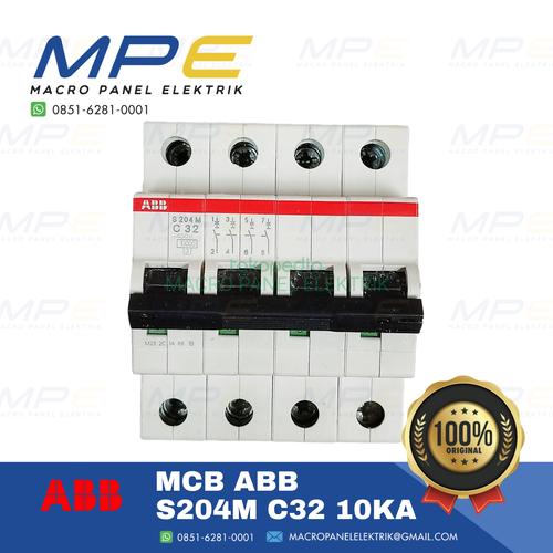 Jual MCB ABB S204M C32 / MCB ABB S204 M 4P 32A 10kA Original SNI - Jakarta Pusat - MACRO PANEL ...