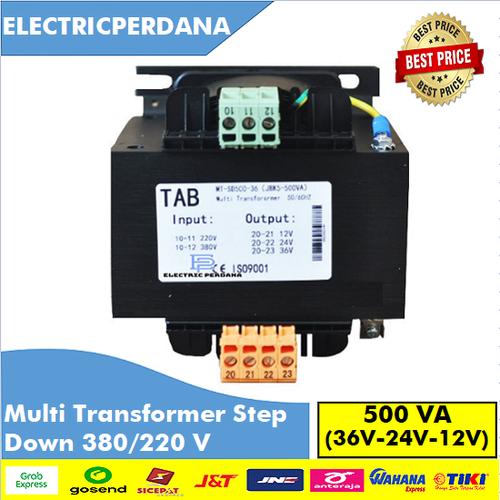 Jual Trafo Step Down 500VA 36V-24V-12V - Multi Transformer Step Down ...