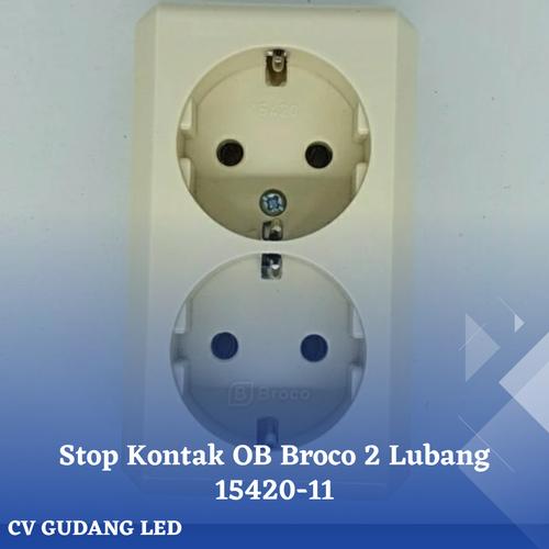 Jual Stop Kontak OB Broco 2 Lubang 15420-11 - Kab. Sleman - CV GUDANG ...