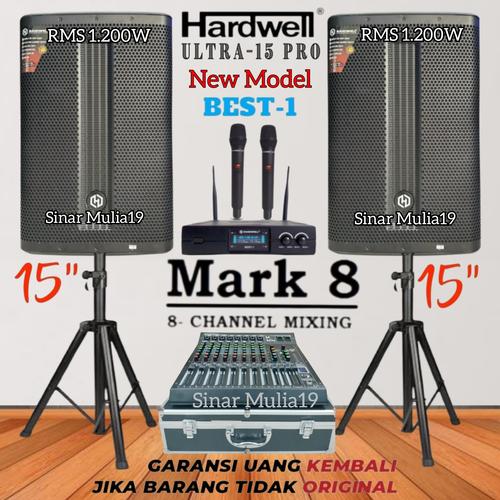 Jual Paket Sound System Speaker Aktif Hardwell Ultra 15 Pro Mixer Mark8 ...
